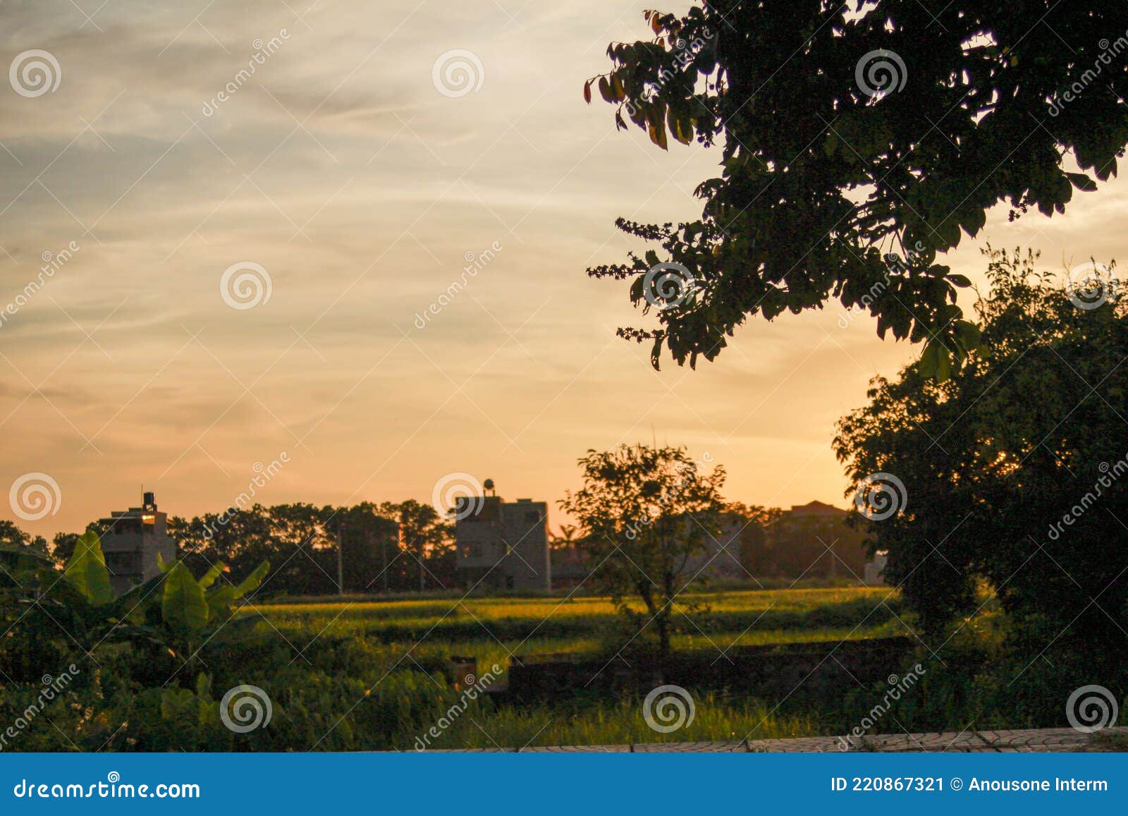 Sunset on holiday stock image. Image of sunset, sunday - 220867321