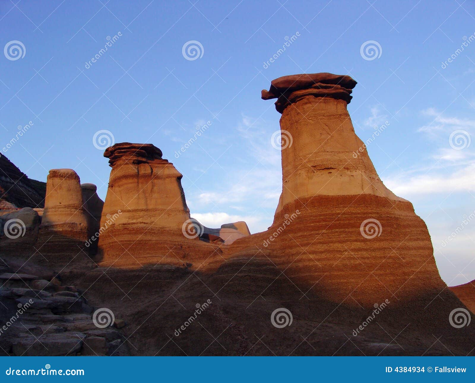 Sunset hoodoos stock photo. Image of canada, sunset, landscapes - 4384934