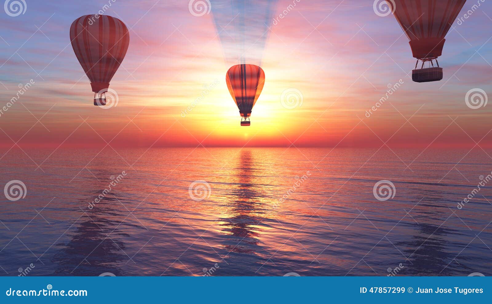 Sunset and hot air balloon stock image. Image of game - 47857299