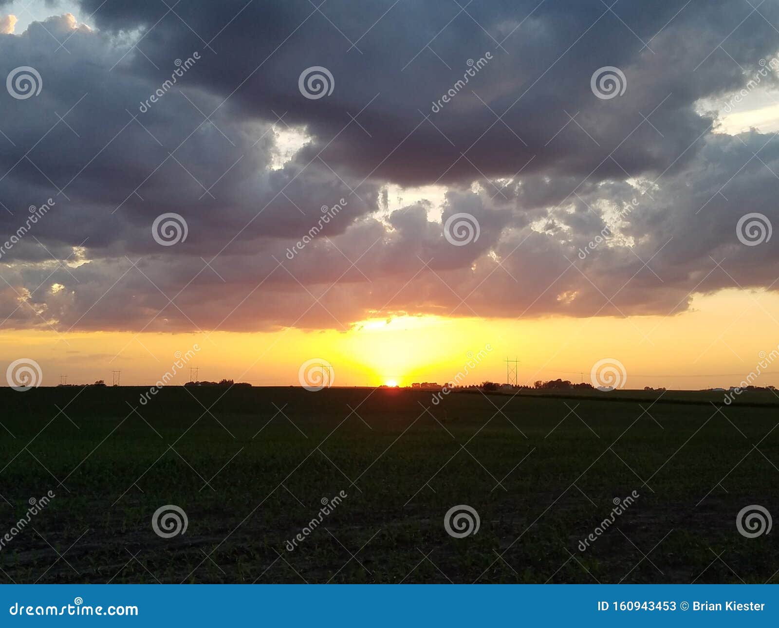 Sunset on a Hot Summer Night Stock Image - Image of sunset, night ...
