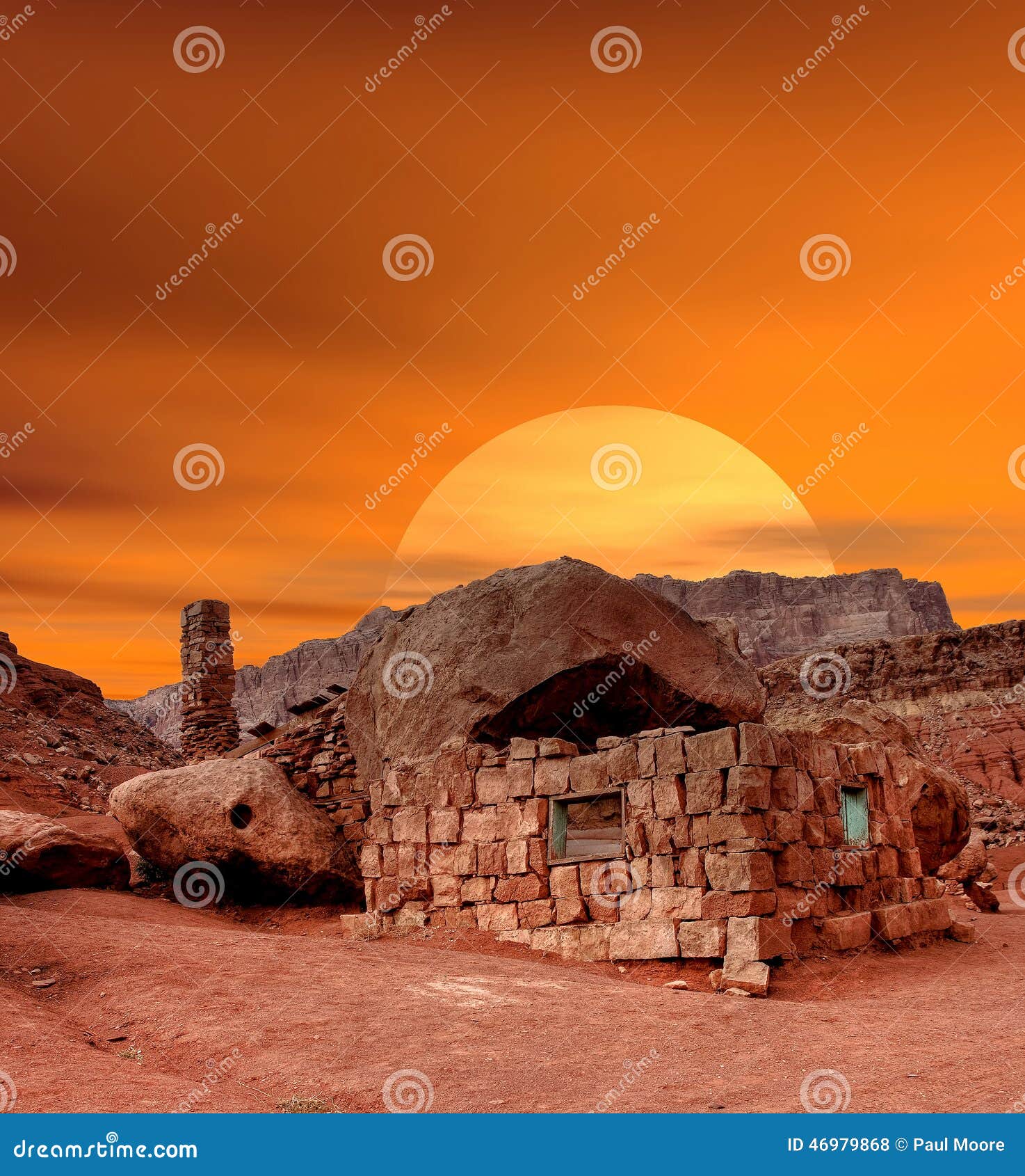Sunset House stock photo. Image of estate, exterior, aged - 46979868