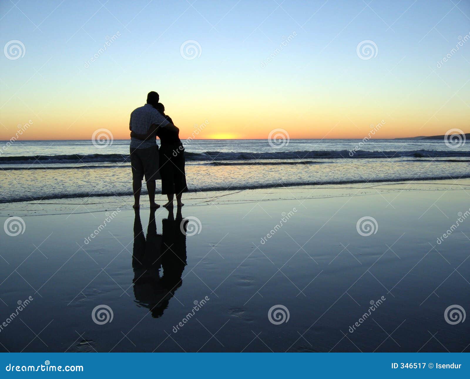 Sunset Hugs Reflected stock image. Image of seaside, glorious - 346517