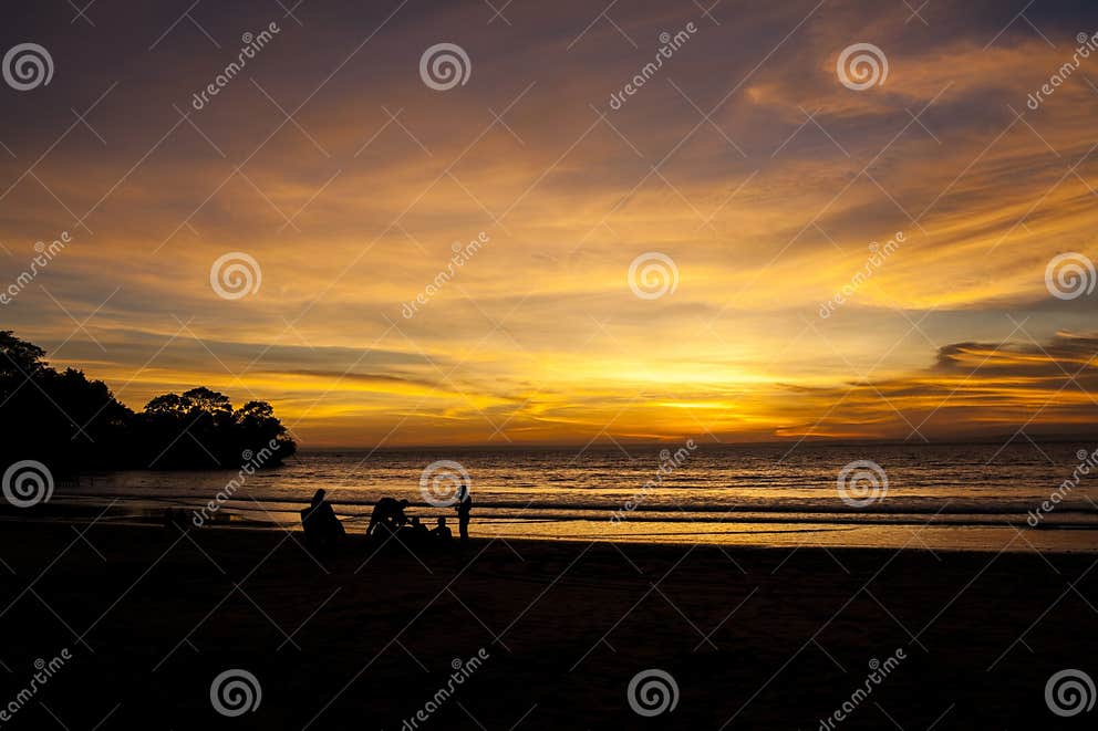 Sunset with Human Silhouette Stock Photo - Image of west, woman: 329720938