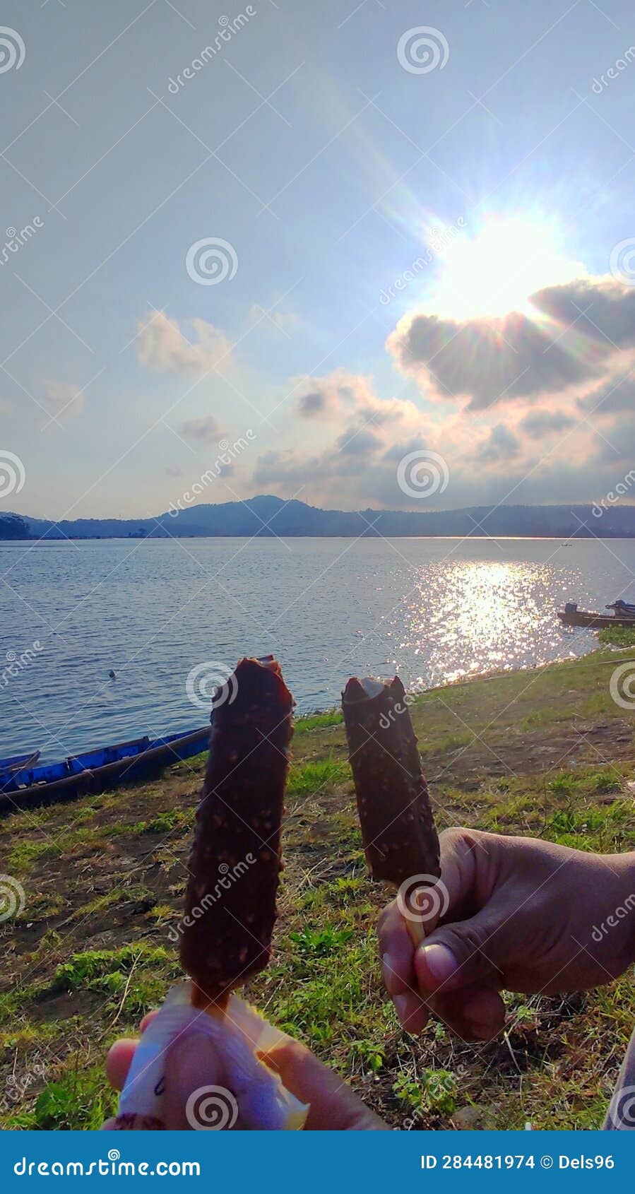 Sunset with ice cream stock photo. Image of summer, couple - 284481974