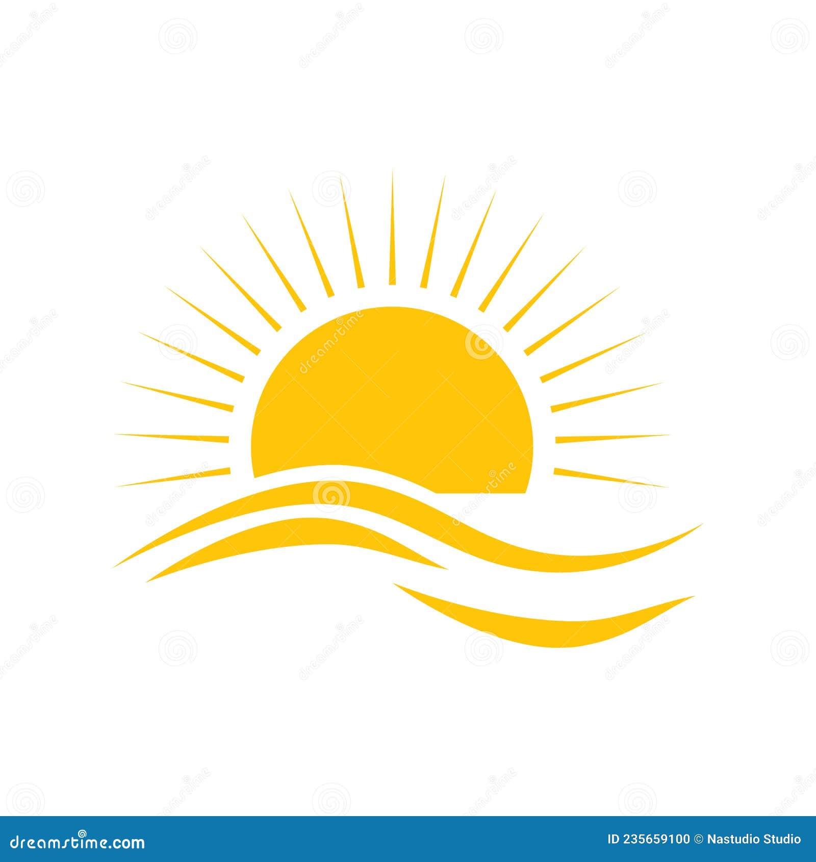 Sunset Icon. Sunset Logo Isolated on White Background. Vector ...