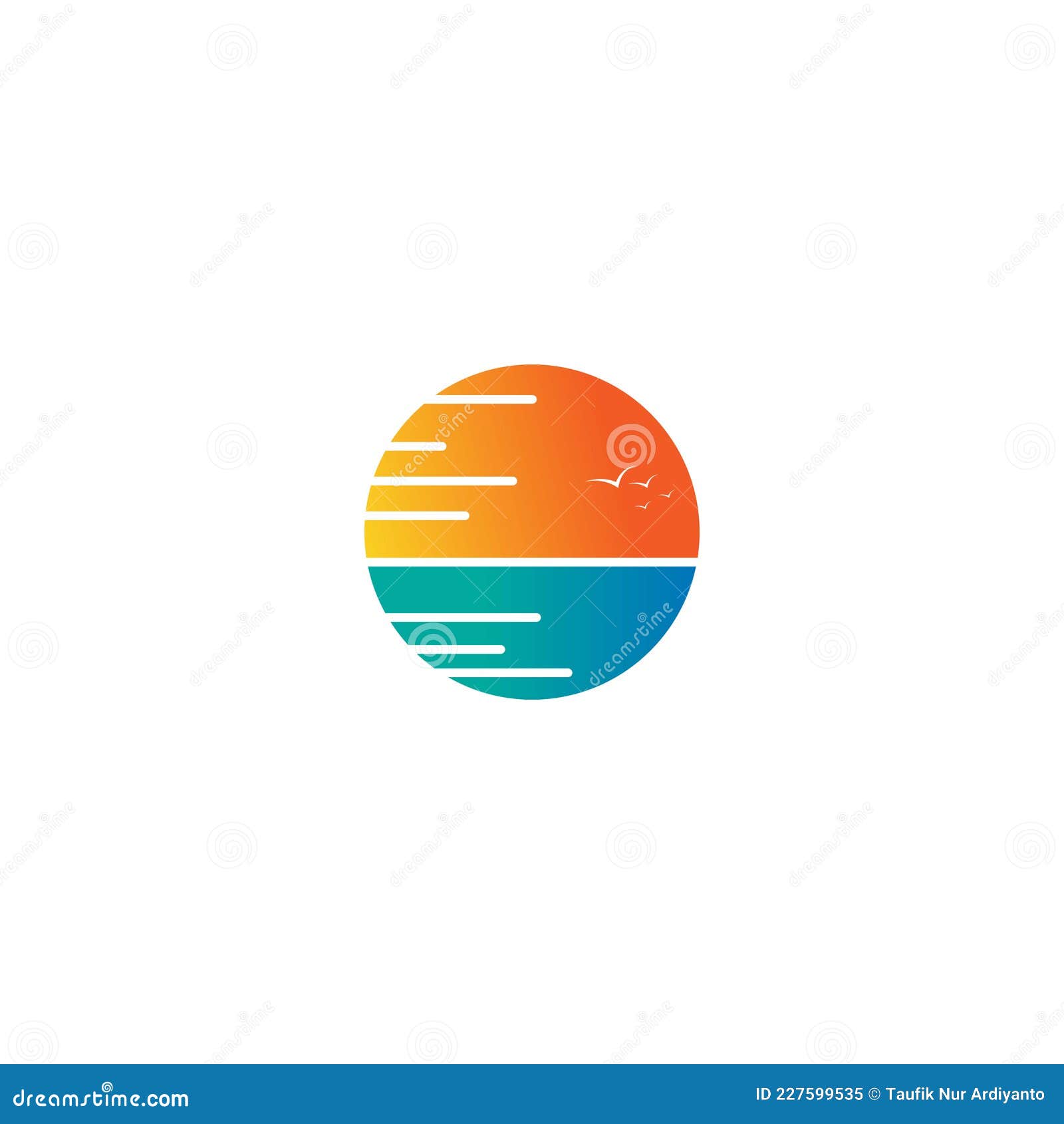 Sunset Icon Logo Vector Design Template Stock Vector - Illustration of ...