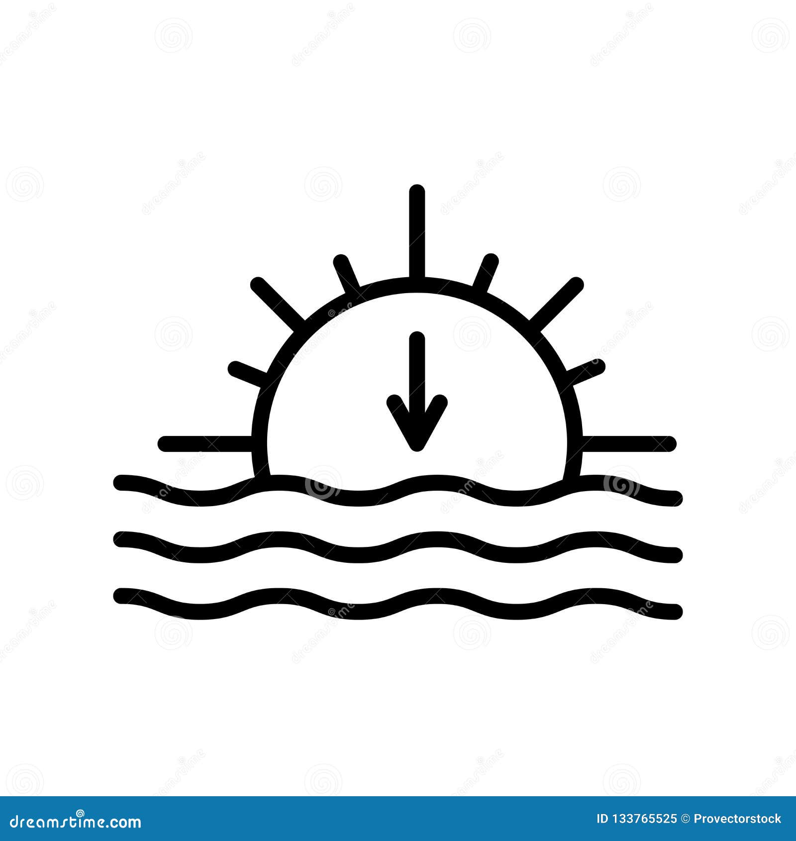 Sunset Icon Vector Sign and Symbol Isolated on White Background, Sunset ...