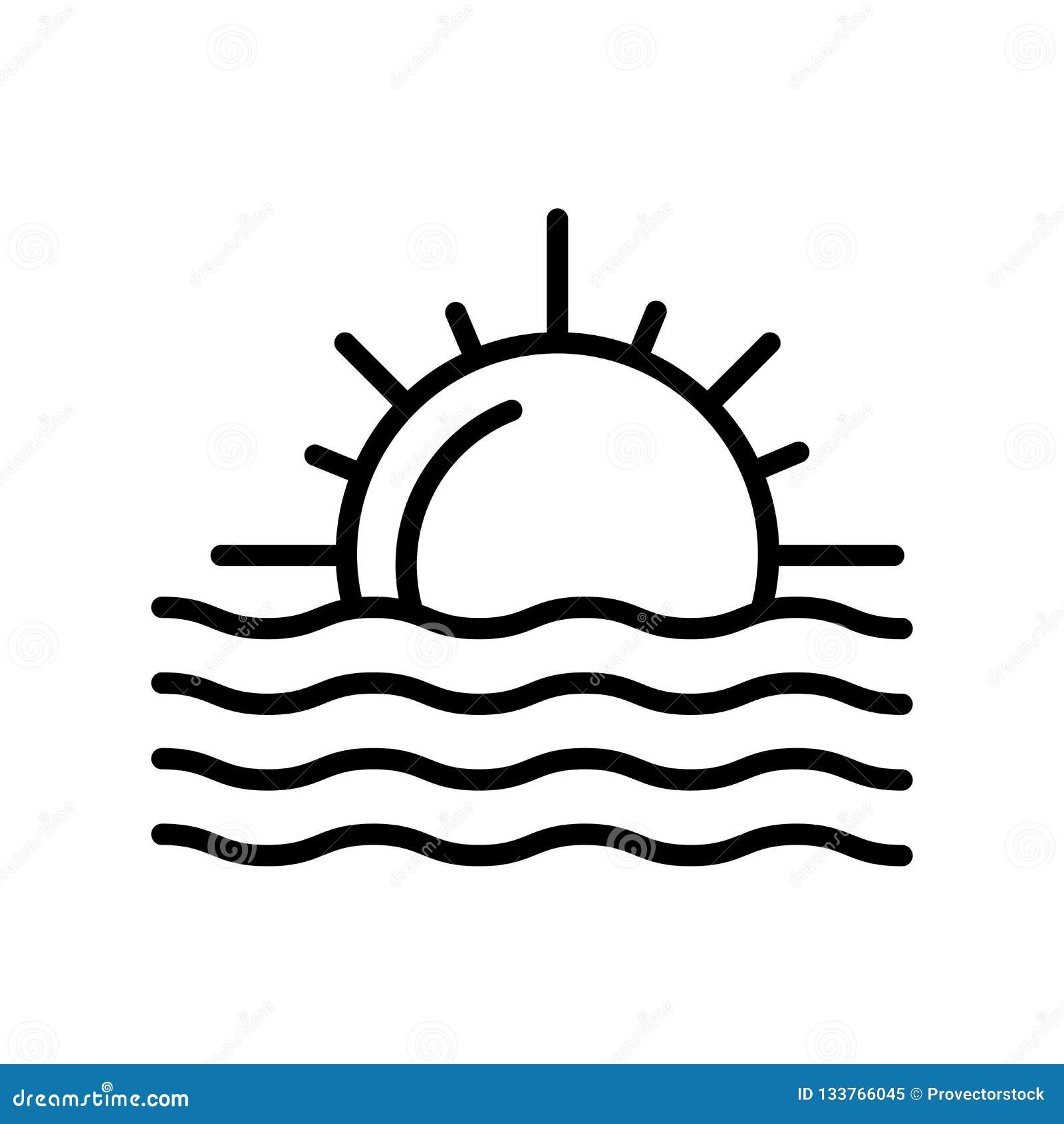 Sunset Icon Vector Sign and Symbol Isolated on White Background, Sunset ...