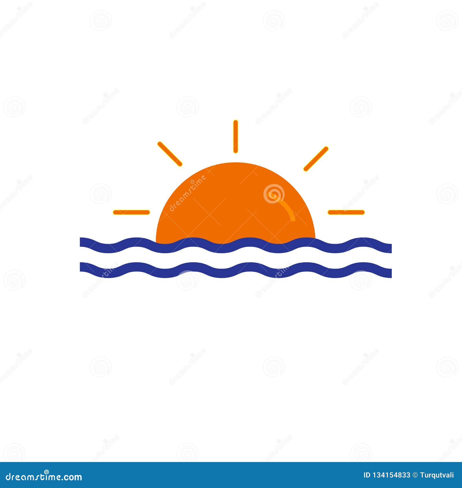 Sunset Icon Vector Sign and Symbol Isolated on White Background, Sunset ...