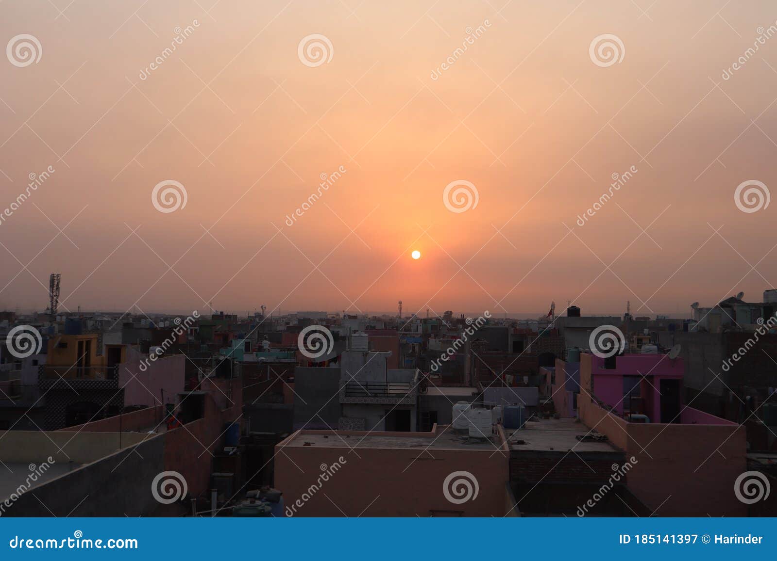 Sunset India, the Most Beautiful Vision, Evenings Sun, Moon Stock Image ...