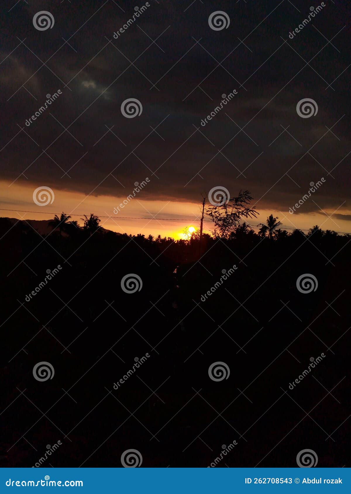 Sunset in Indonesia is Beautiful Moment and Everything Stock Image ...