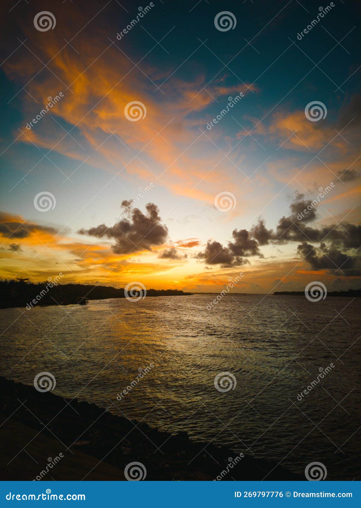 Sunset in Indonesia so Beautiful Stock Photo - Image of beauty, blue ...