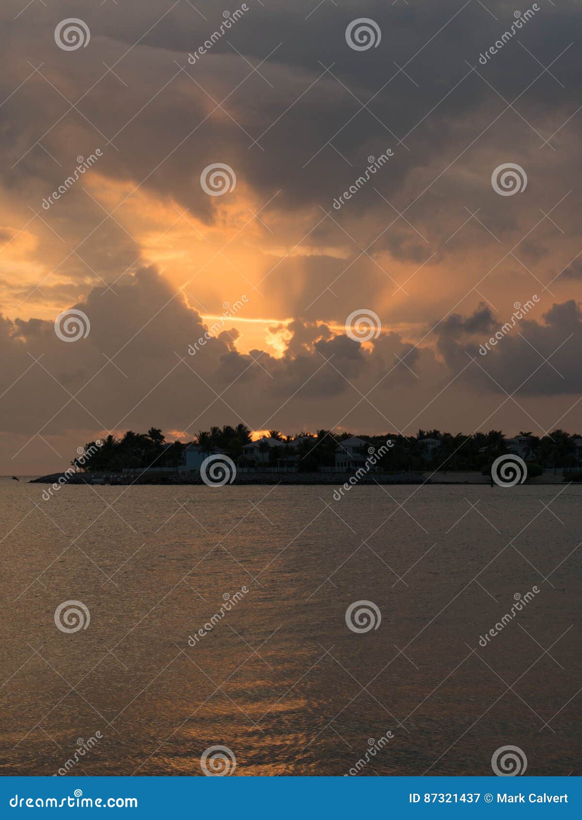 Sunset on the Inlet stock image. Image of clouds, florida - 87321437
