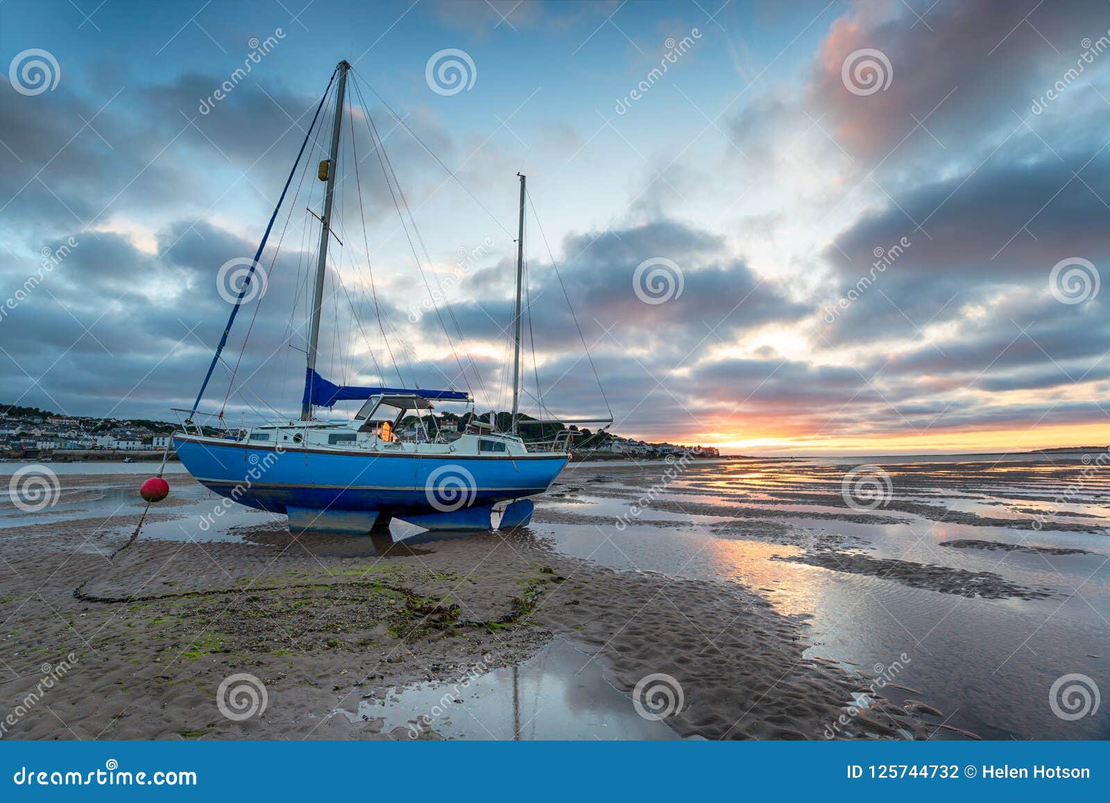 Sunset at Instow in Devon stock photo. Image of devon - 125744732