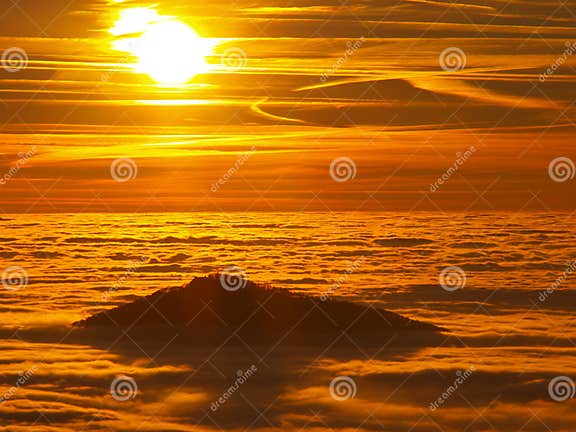 Sunset and inversion stock image. Image of night, mountains - 34783501