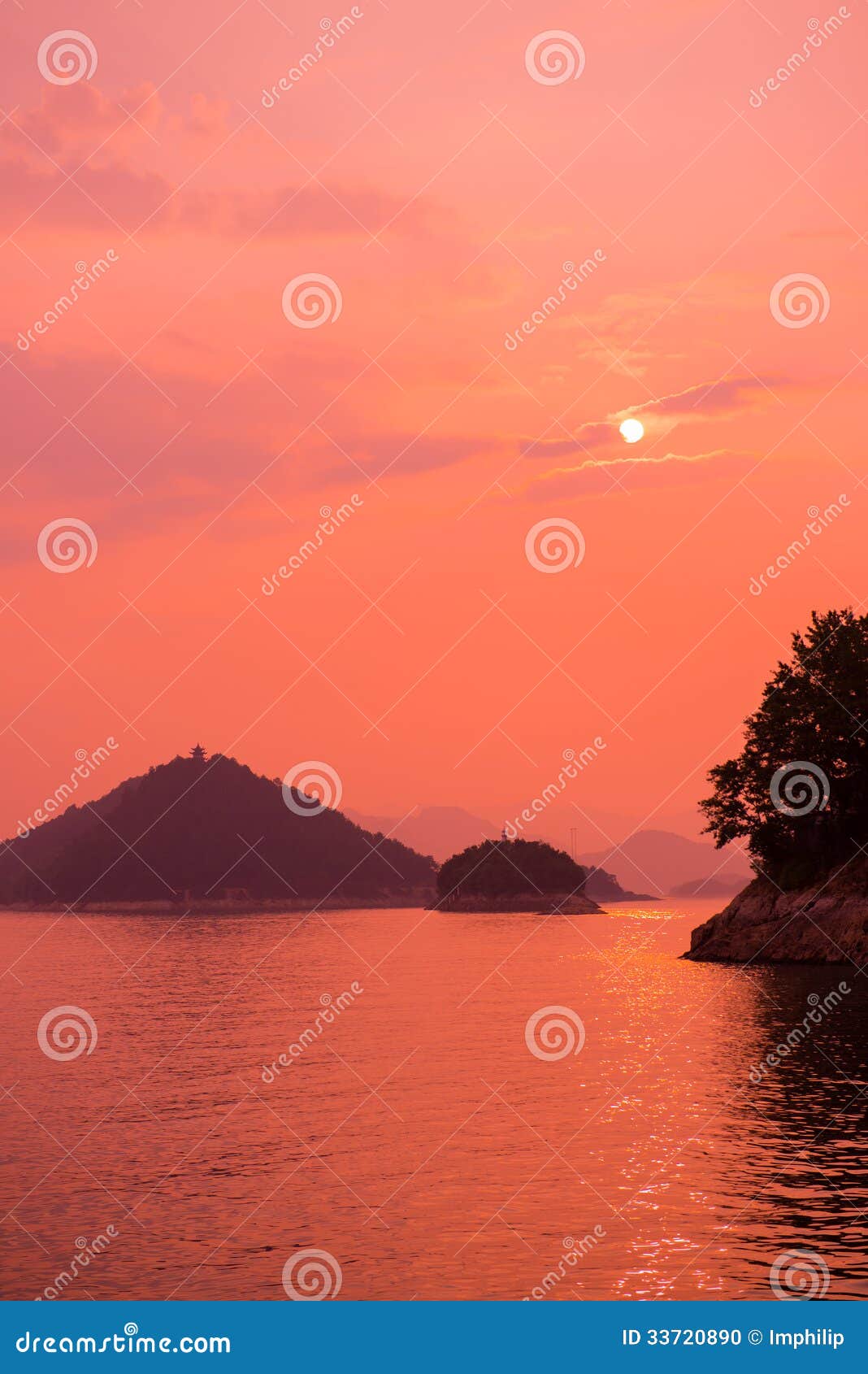 Sunset at island stock photo. Image of shore, outdoor - 33720890