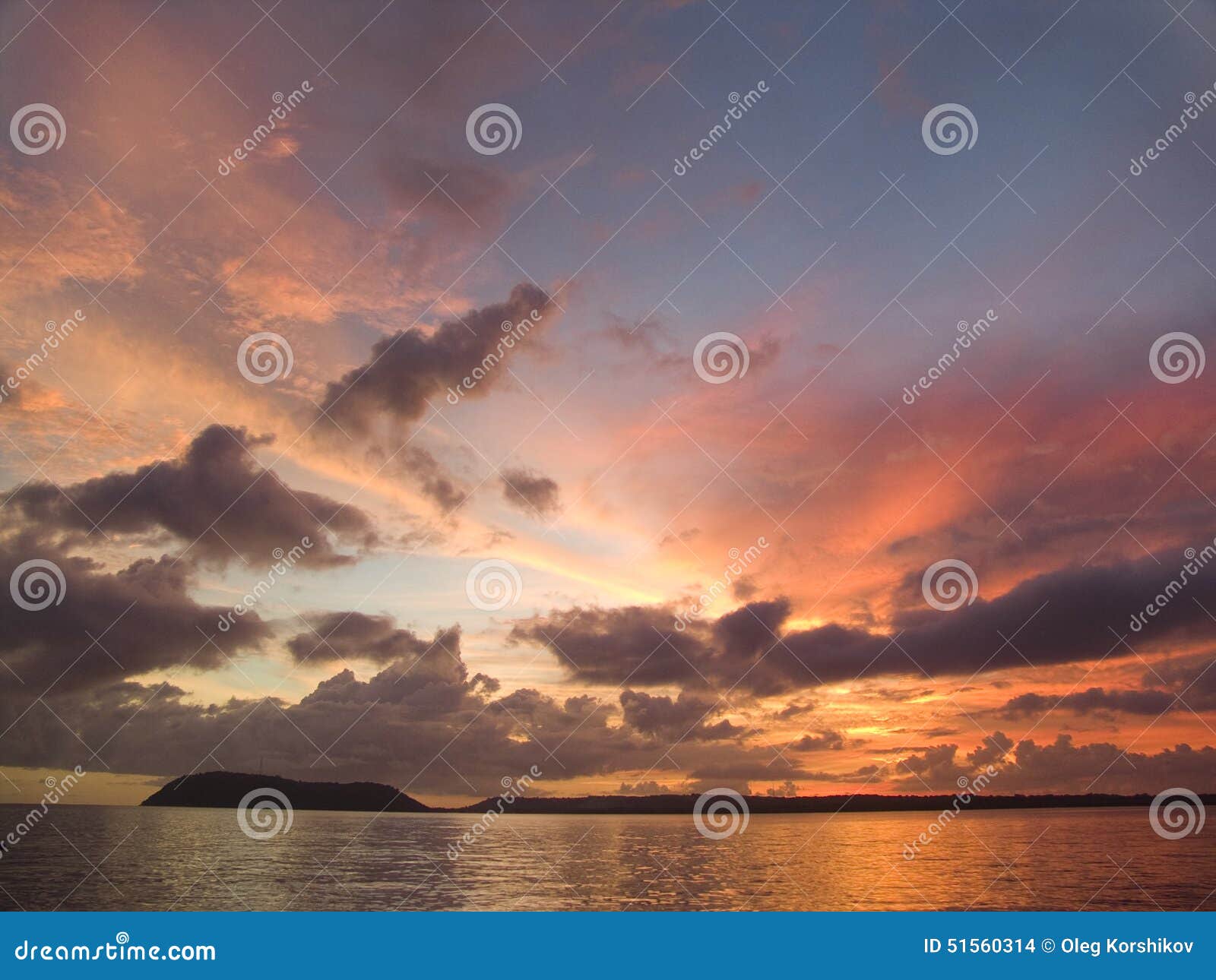 Sunset stock photo. Image of nusa, afterglow, ocean, sunset - 51560314