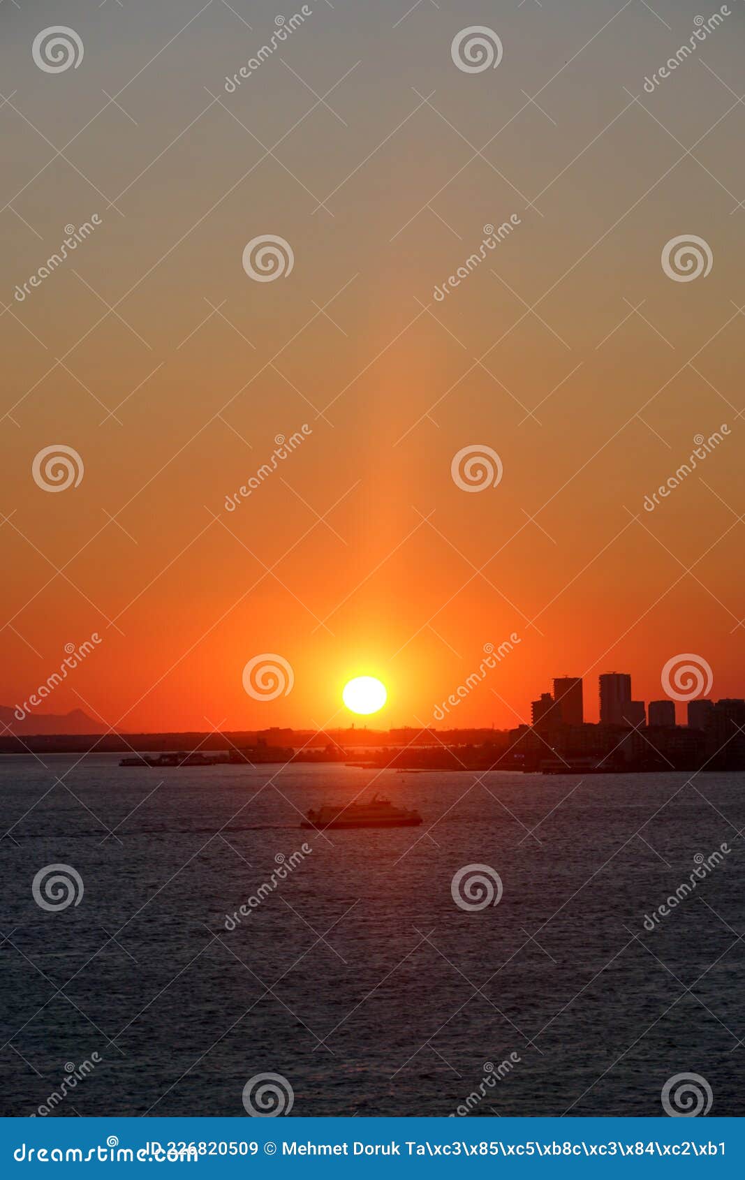 Sunset at Izmir Alsancak Kordon Turkey Stock Image - Image of culture ...