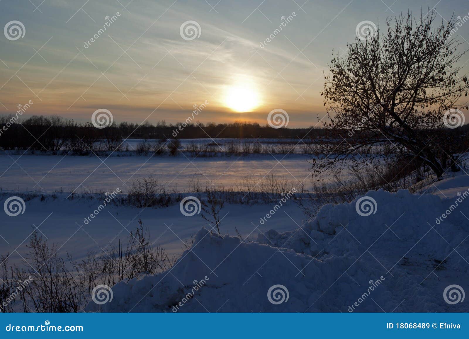 At Sunset in January of the Day Stock Image - Image of sunset, ends ...