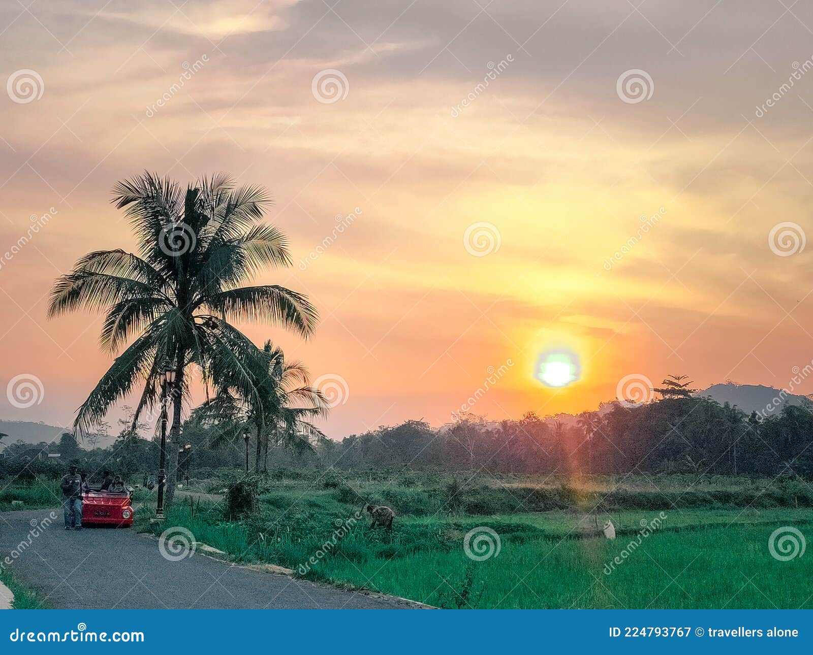 Sunset on java stock image. Image of sunset, sunrise - 224793767
