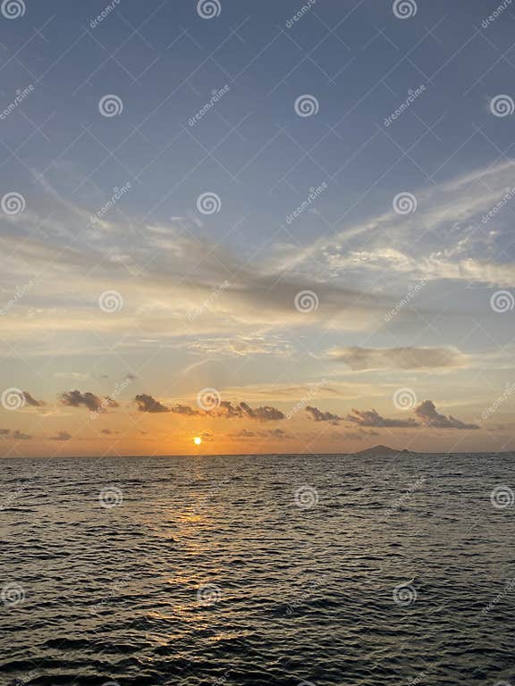 Sunset in Java Sea always Beautiful Stock Image - Image of horizon ...