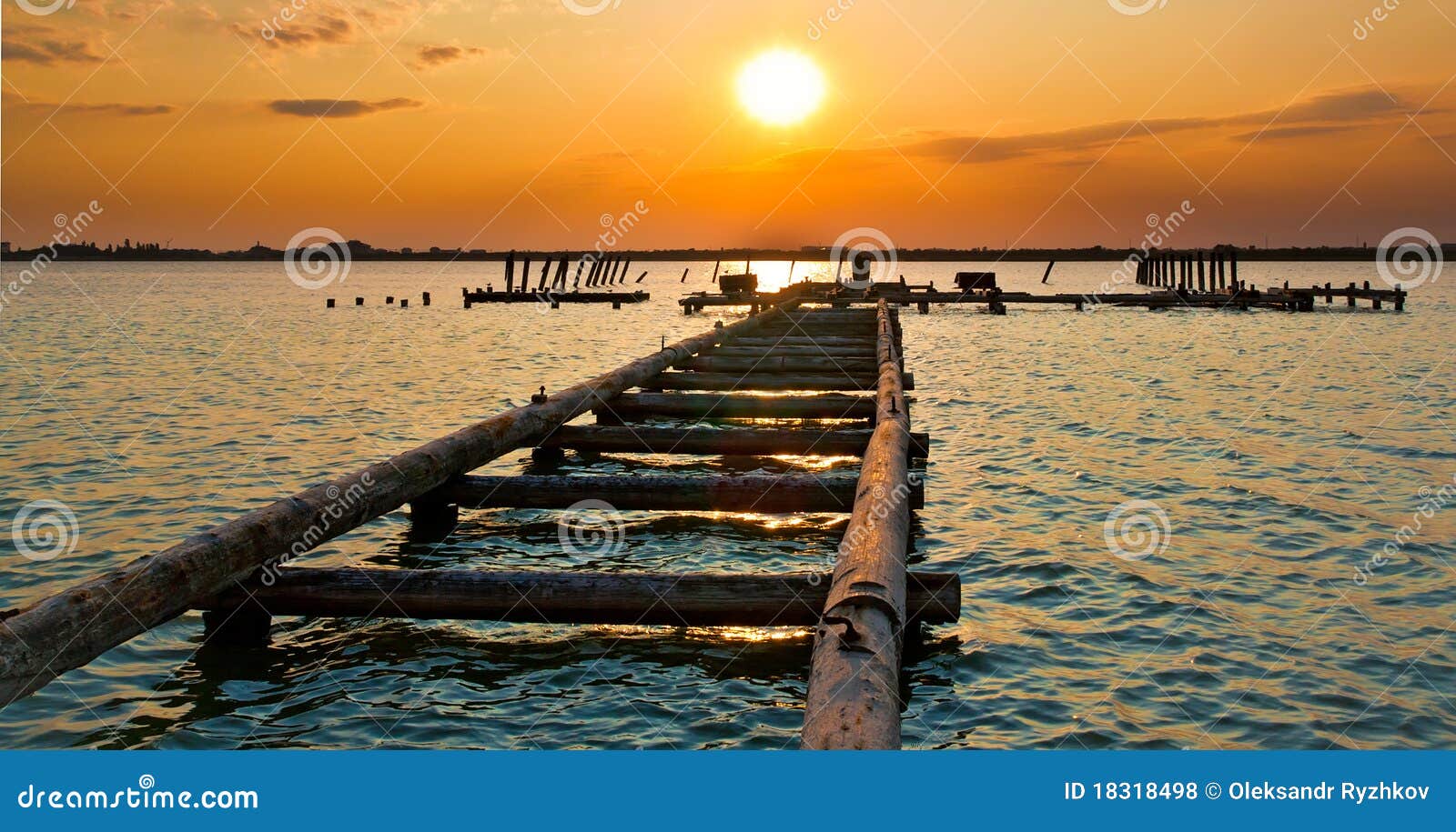 Sunset Jetty stock photo. Image of dock, landscape, peaceful - 18318498