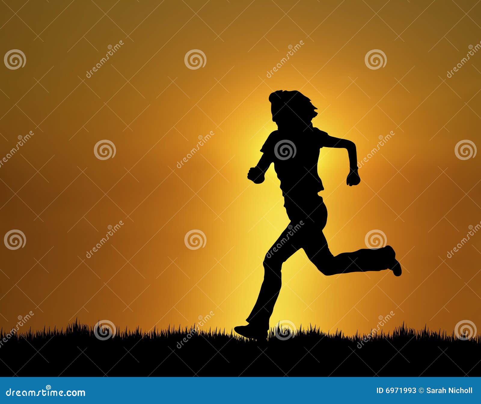 Sunset Jogger 2 stock illustration. Illustration of recreation - 6971993