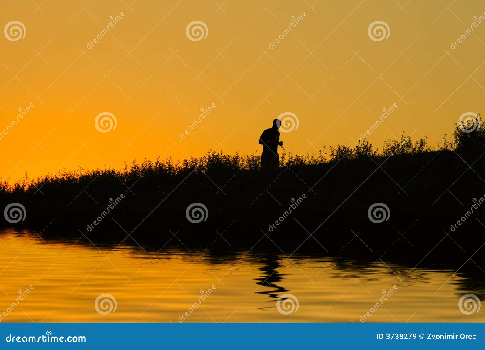Sunset jogging stock image. Image of colorful, ripple - 3738279
