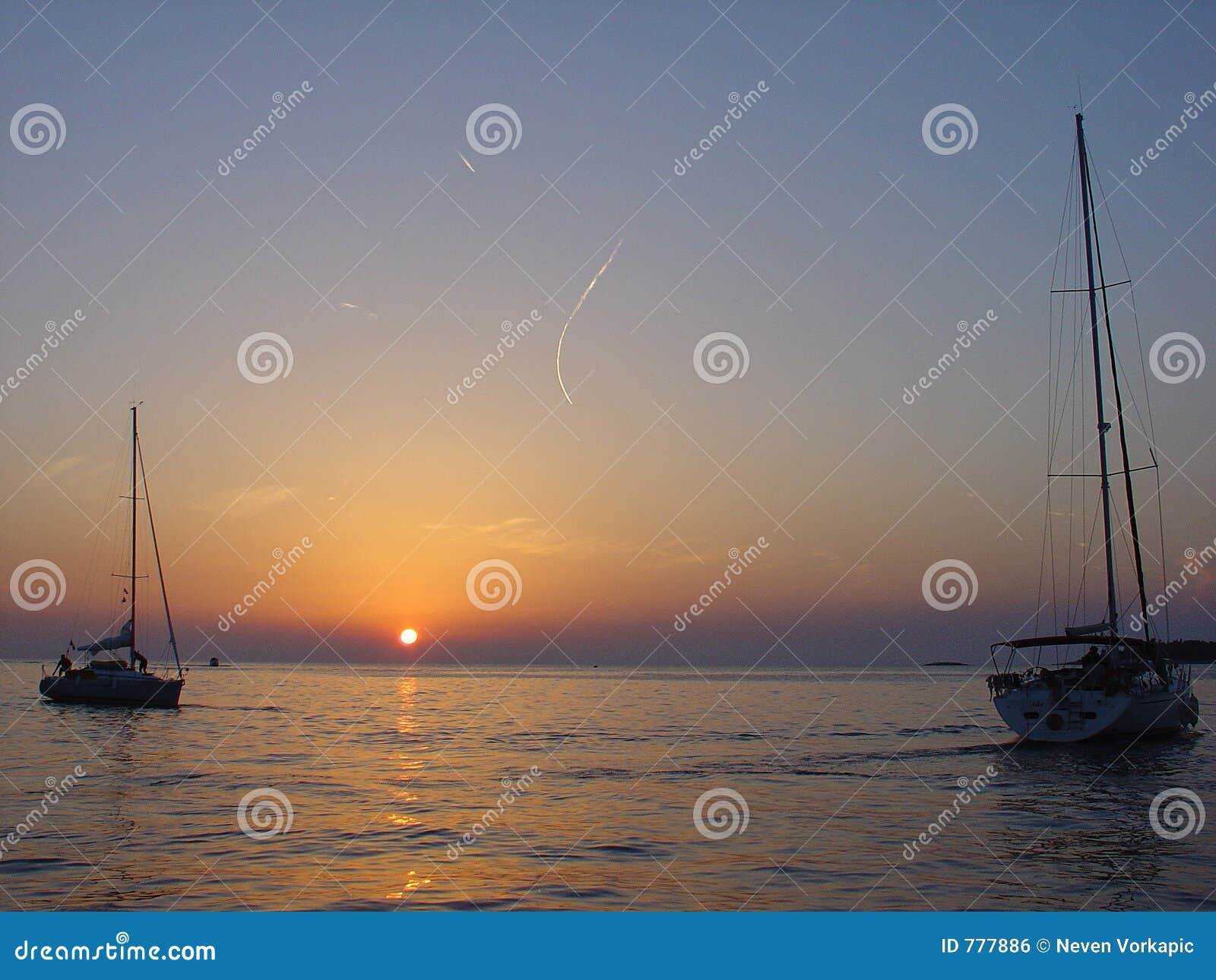 Sunset Joy stock photo. Image of adriatic, romantic, sail - 777886