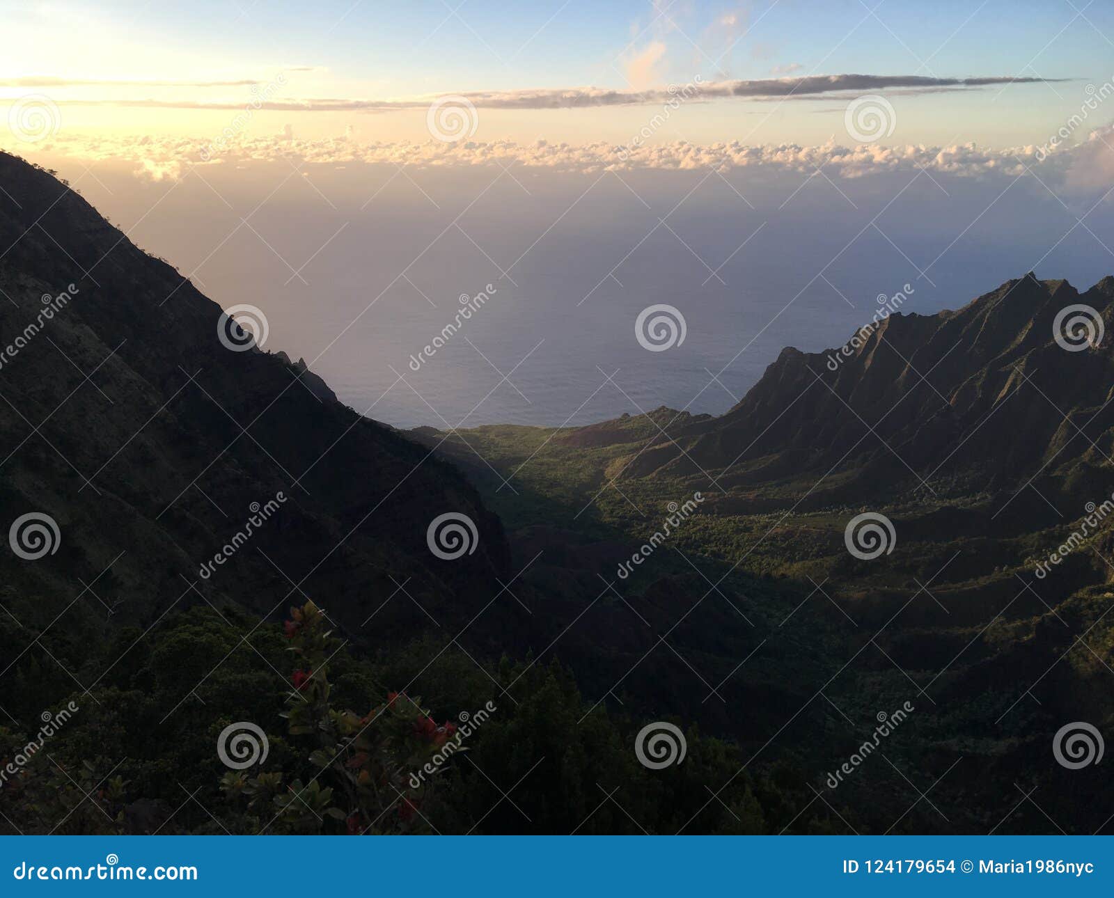 Sunset at Kalalau Lookout in Waimea Canyon on Kauai Island, Hawaii ... Sunset at Kalalau Lookout in Waimea Canyon on Kauai Island, Hawaii ...