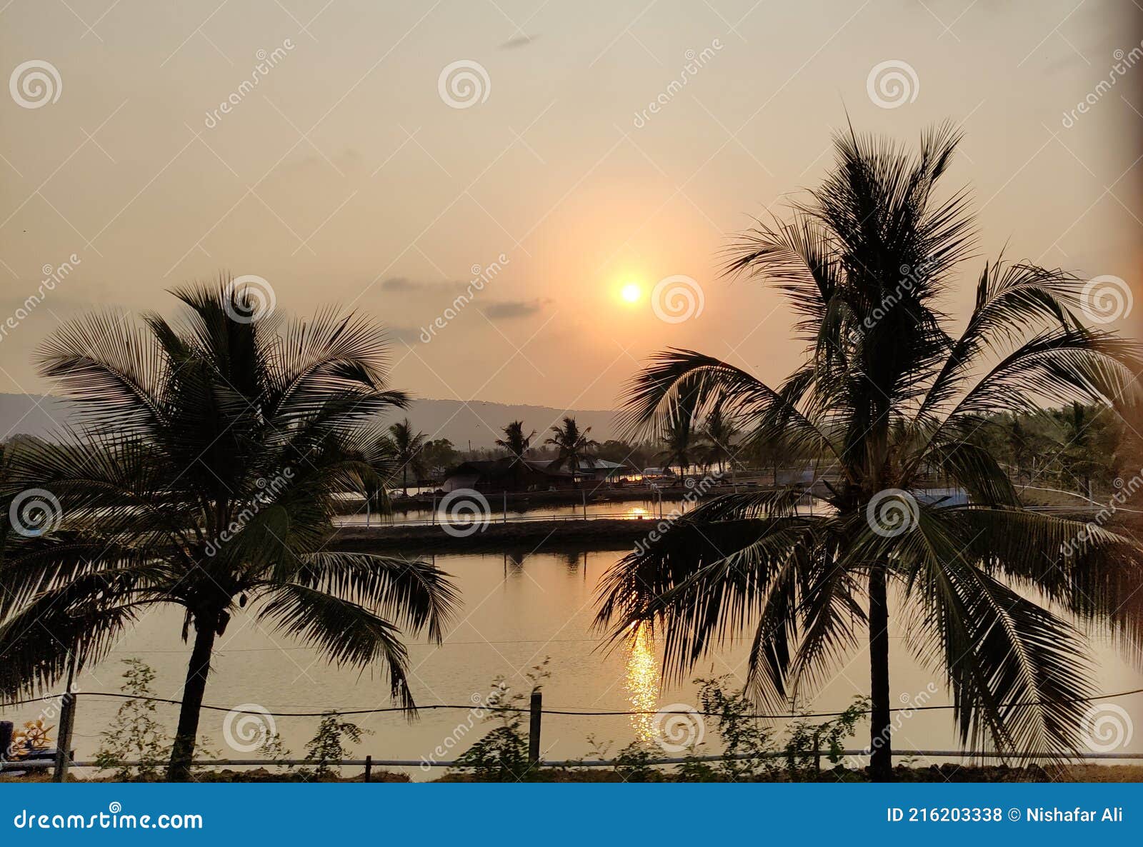 Sunset in Kerala Backwaters Stock Photo - Image of morning, night ...