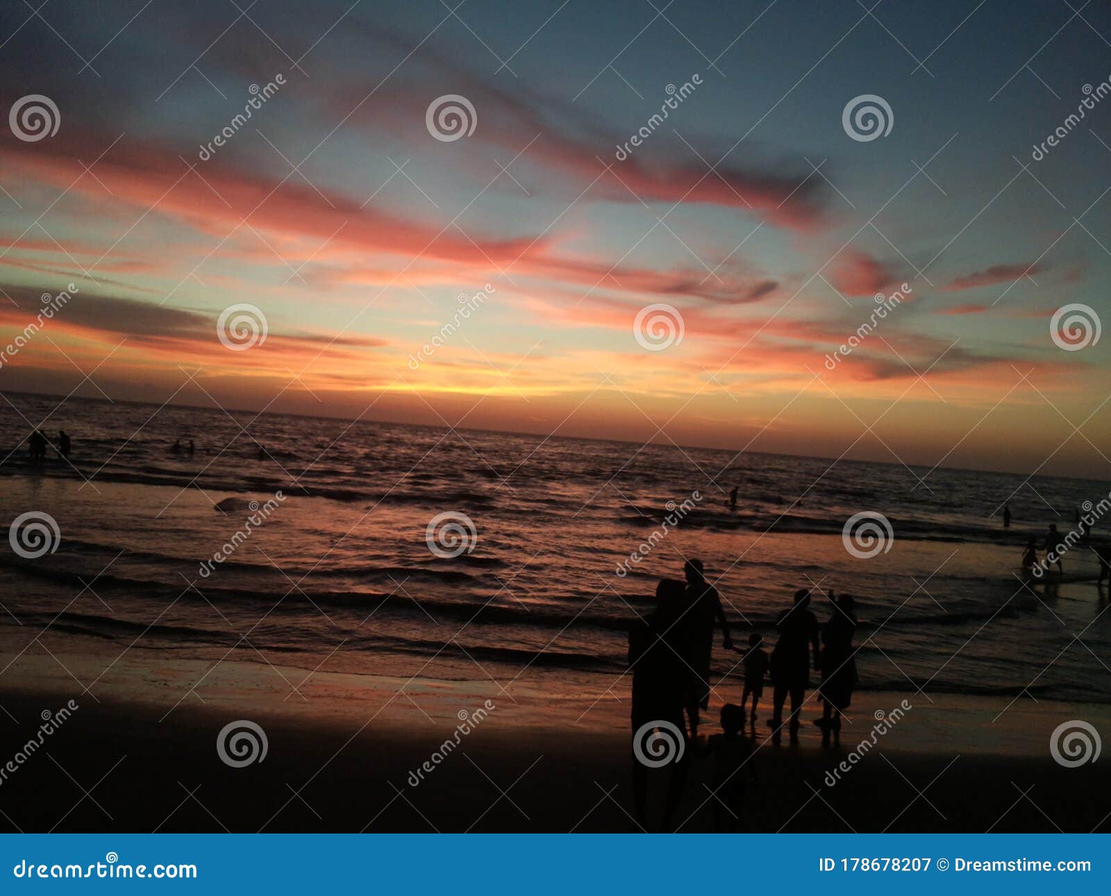 Sunset in kerala sea editorial photography. Image of vaikom - 178678207
