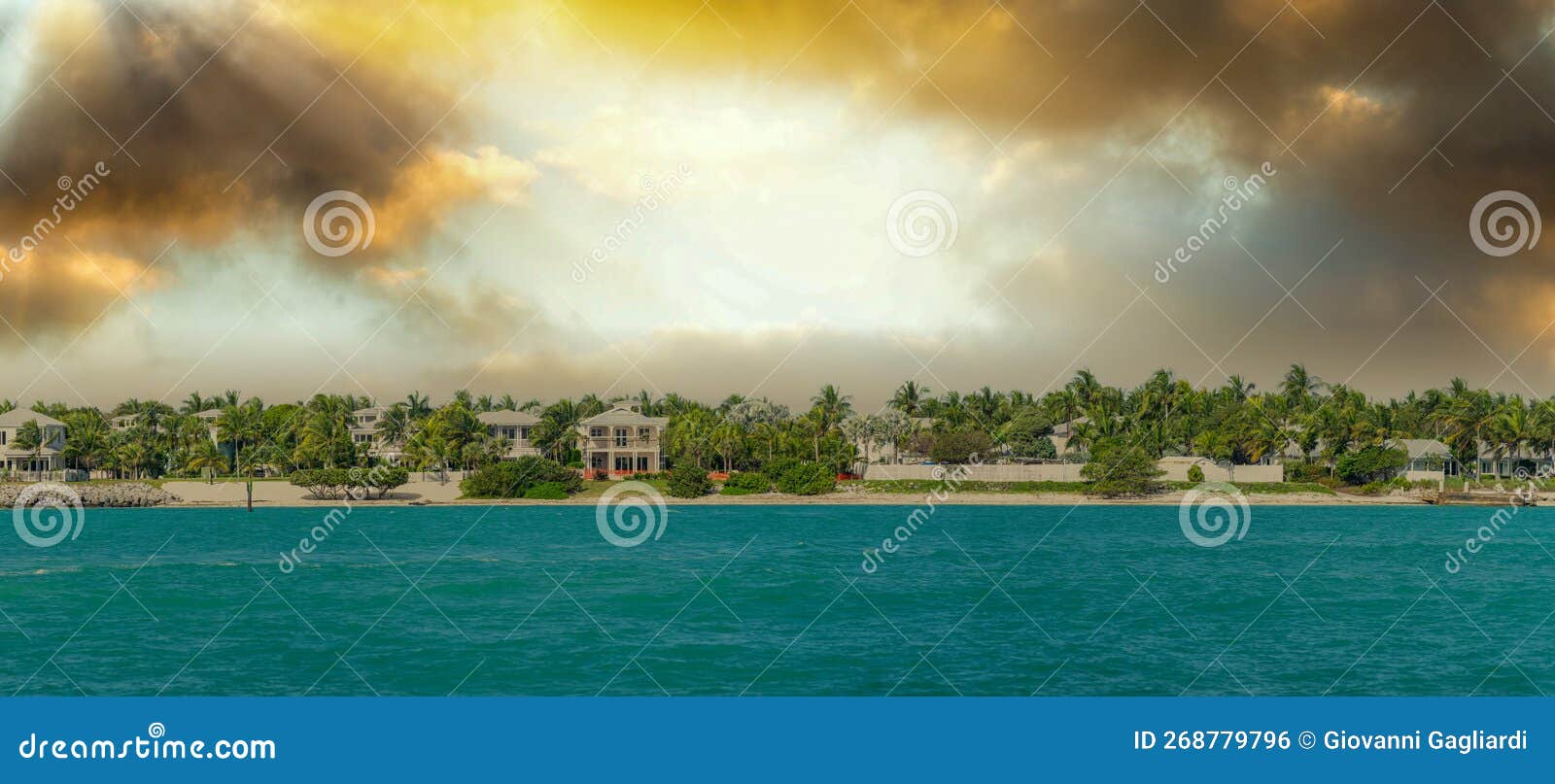 Sunset Key Panoramic View from Key West, Florida Stock Photo - Image of ...