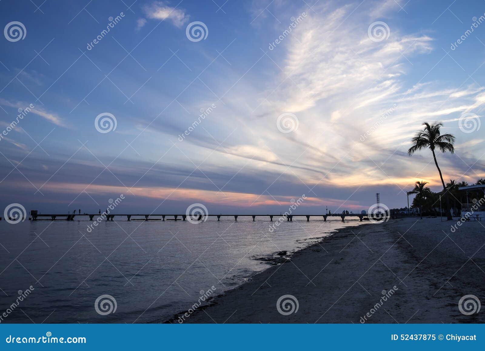 Sunset on Key West Florida #1 Stock Image - Image of palm, tranquil ...