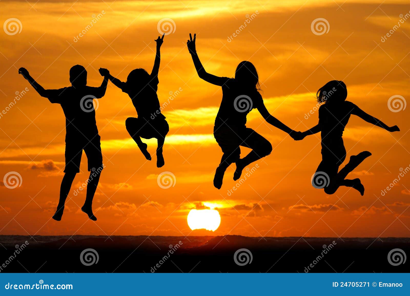 Sunset kids stock image. Image of kids, reflection, celebrate - 24705271