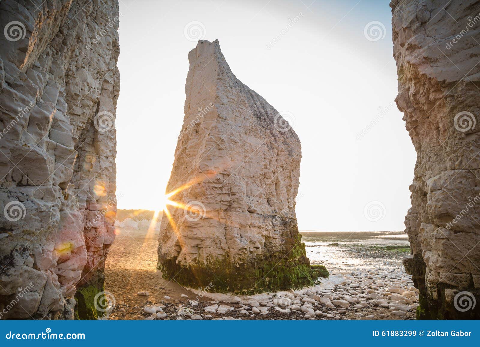 Sunset at Kingsgate Beach with Rocks, England, UK Stock Image - Image ...