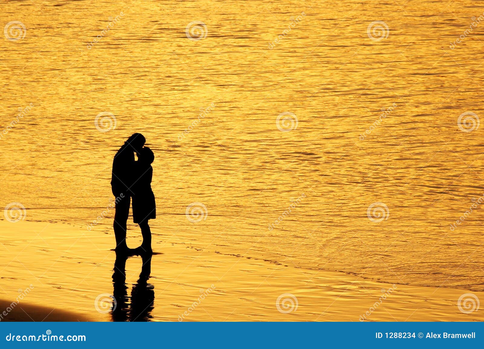 Sunset kiss stock photo. Image of romance, water, abstract - 1288234