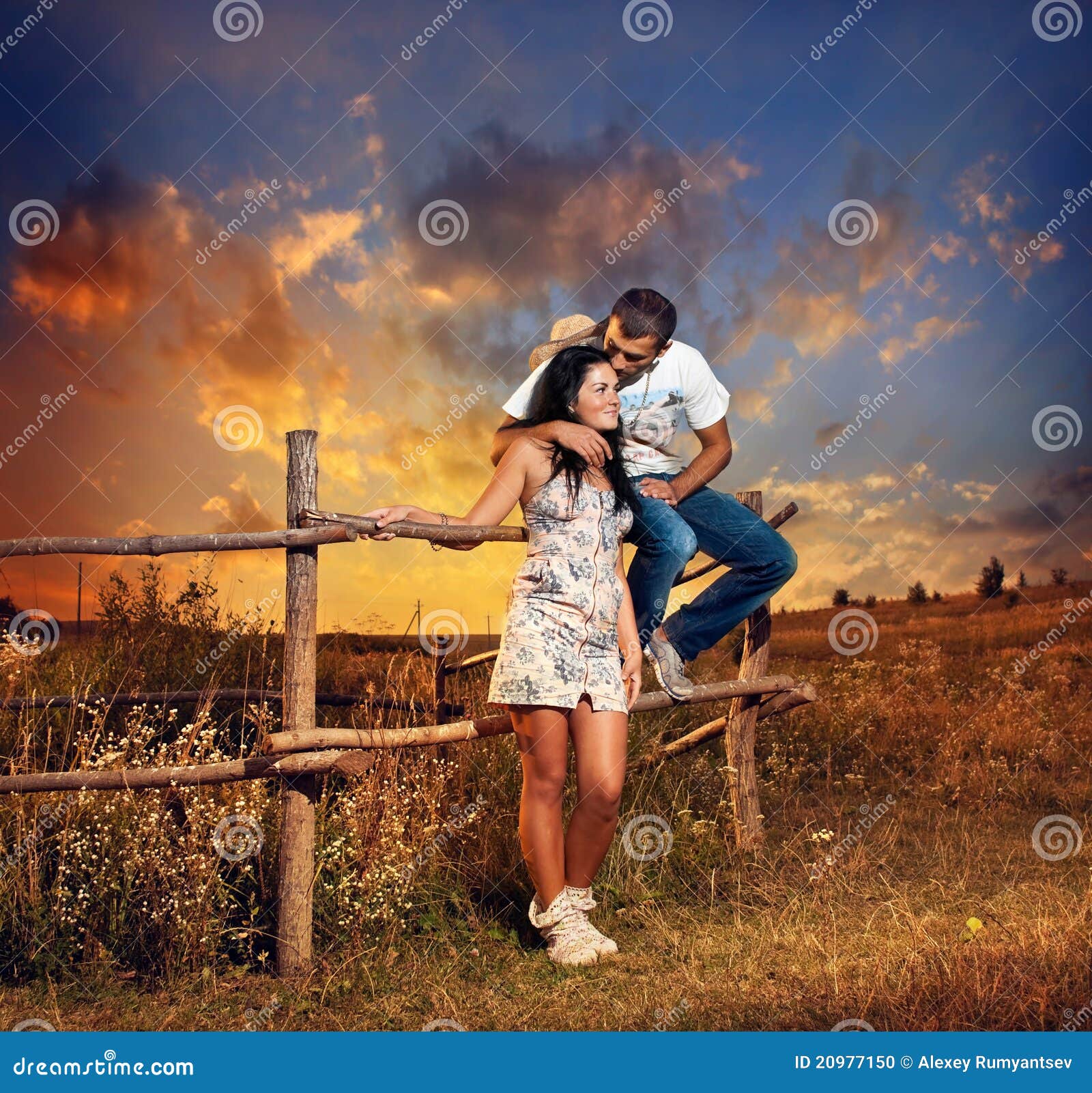 Sunset kiss stock photo. Image of looking, nature, peaceful - 20977150