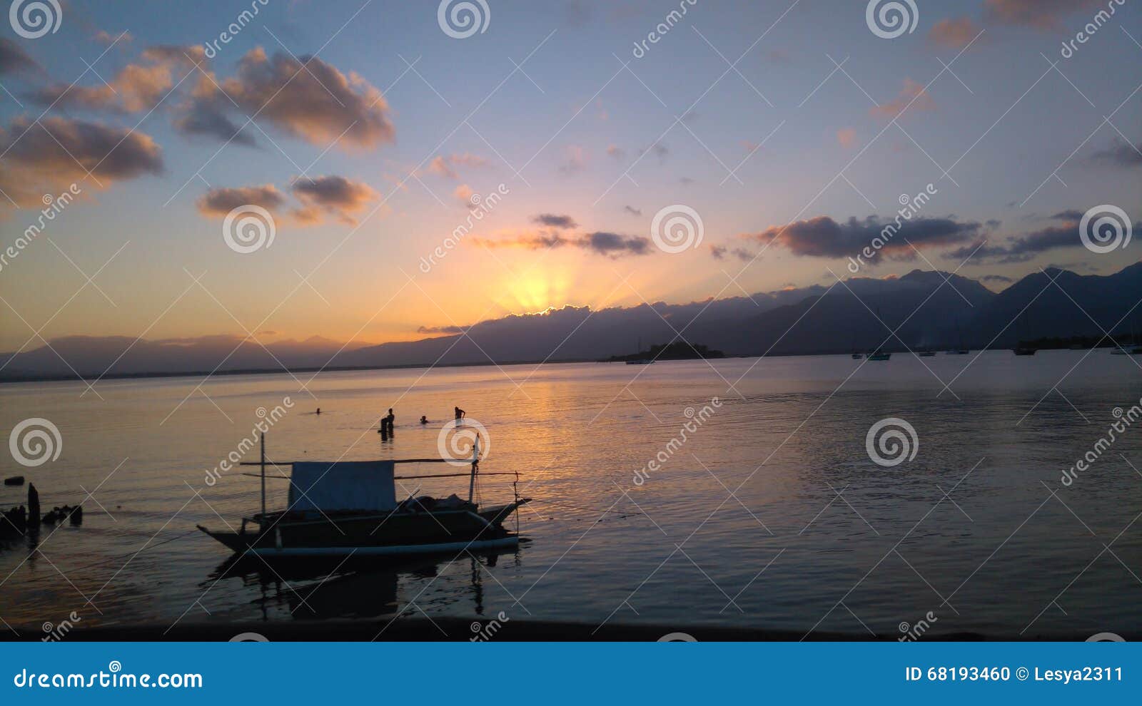 Sunset stock photo. Image of kota, sunset, kinabalu - 68193460