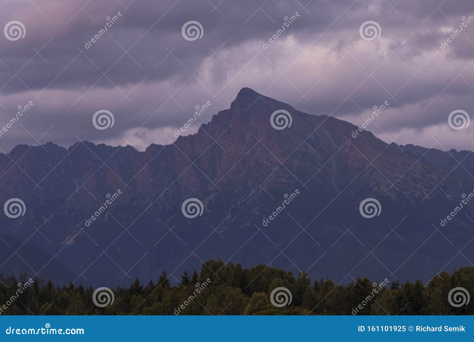 Sunset with Krivan, Hight Tatras, Slovakia Stock Image - Image of tatry ...