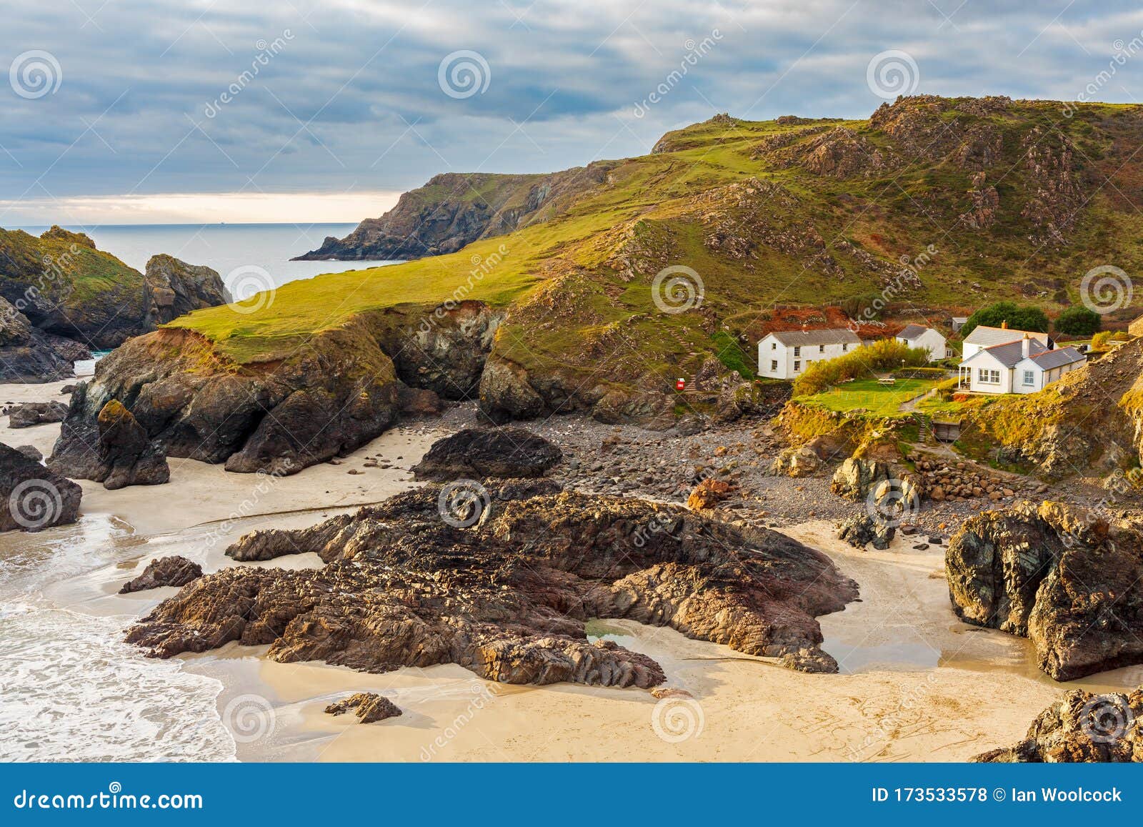 Sunset Kynance Cove Cornwall England UK Stock Photo - Image of ...