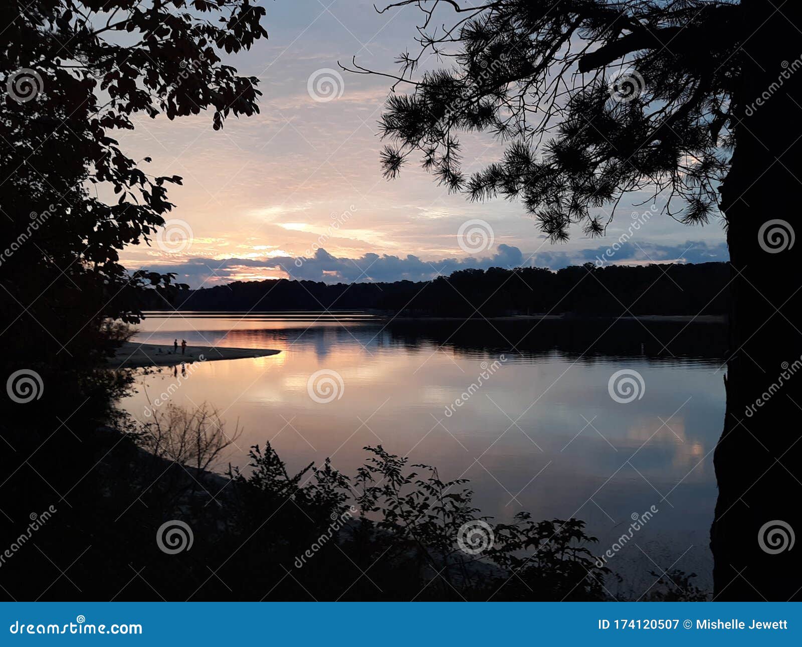 Sunset on the Lake stock image. Image of lake, nature - 174120507