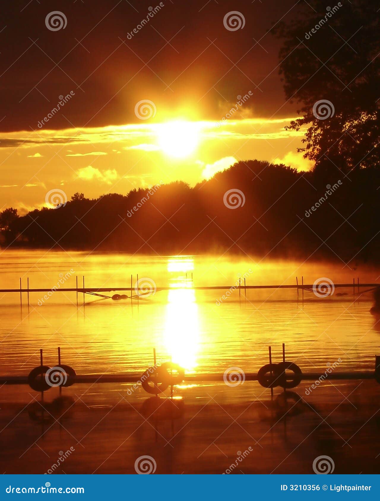 Sunset lake stock photo. Image of landscape, scenery, river - 3210356