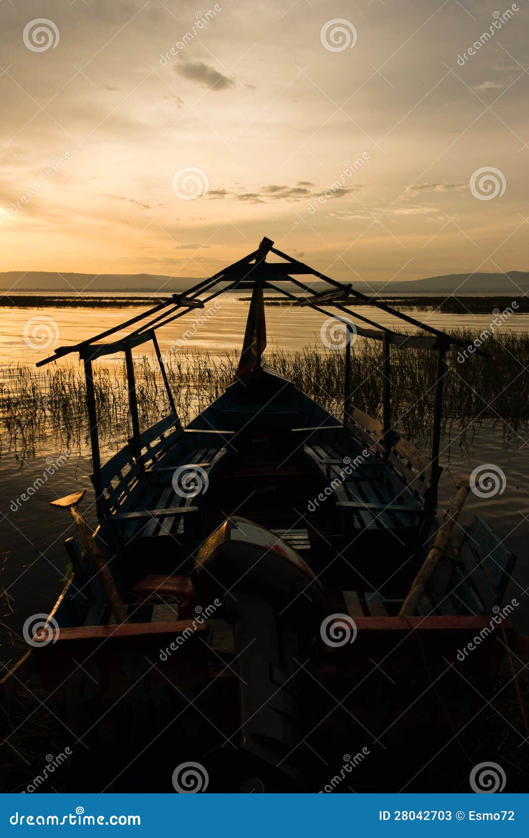 Sunset in Lake Awassa, Ethiopia. Stock Image - Image of africa, shore ...