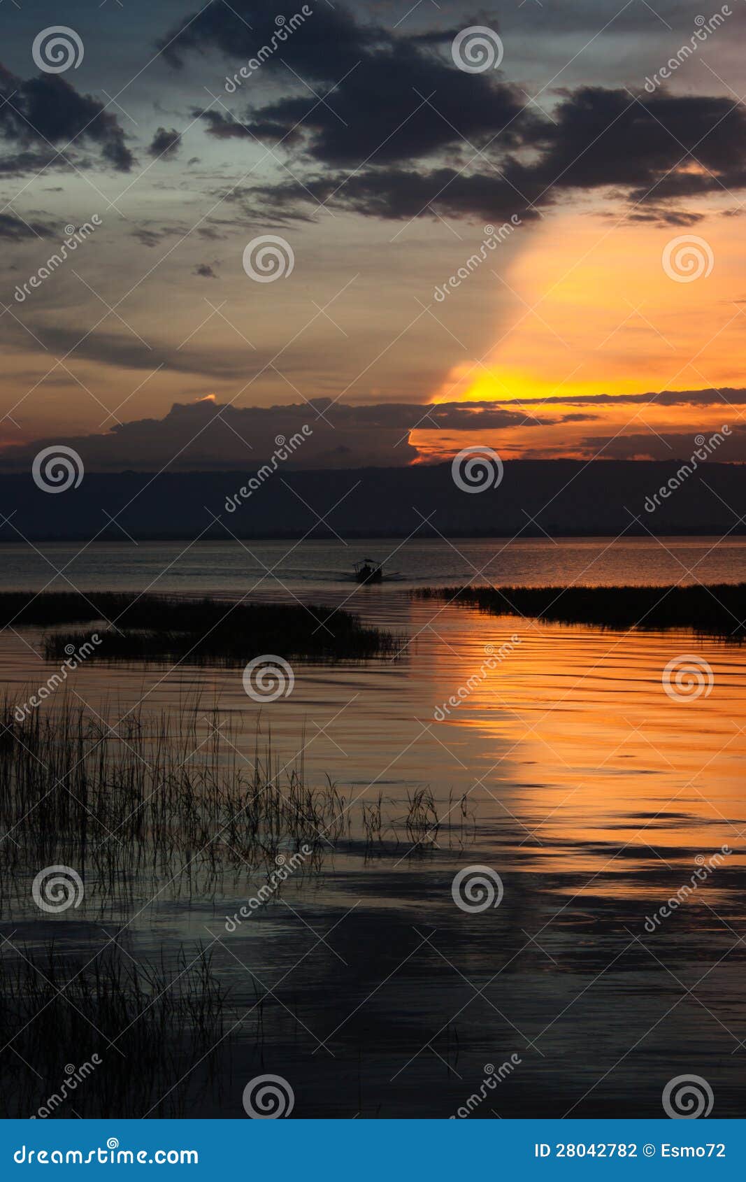 Sunset in Lake Awassa, Ethiopia. Stock Photo - Image of holidays ...