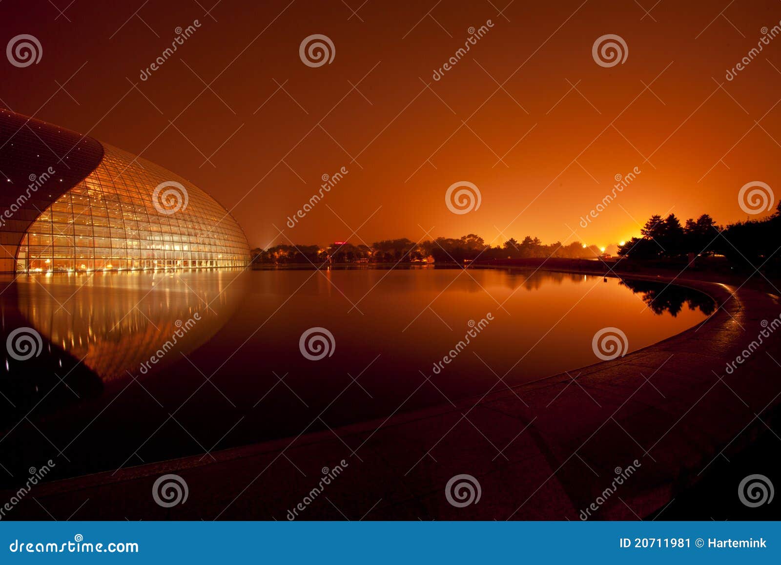 Sunset on the Lake, Beijing, China Stock Image - Image of park, china ...