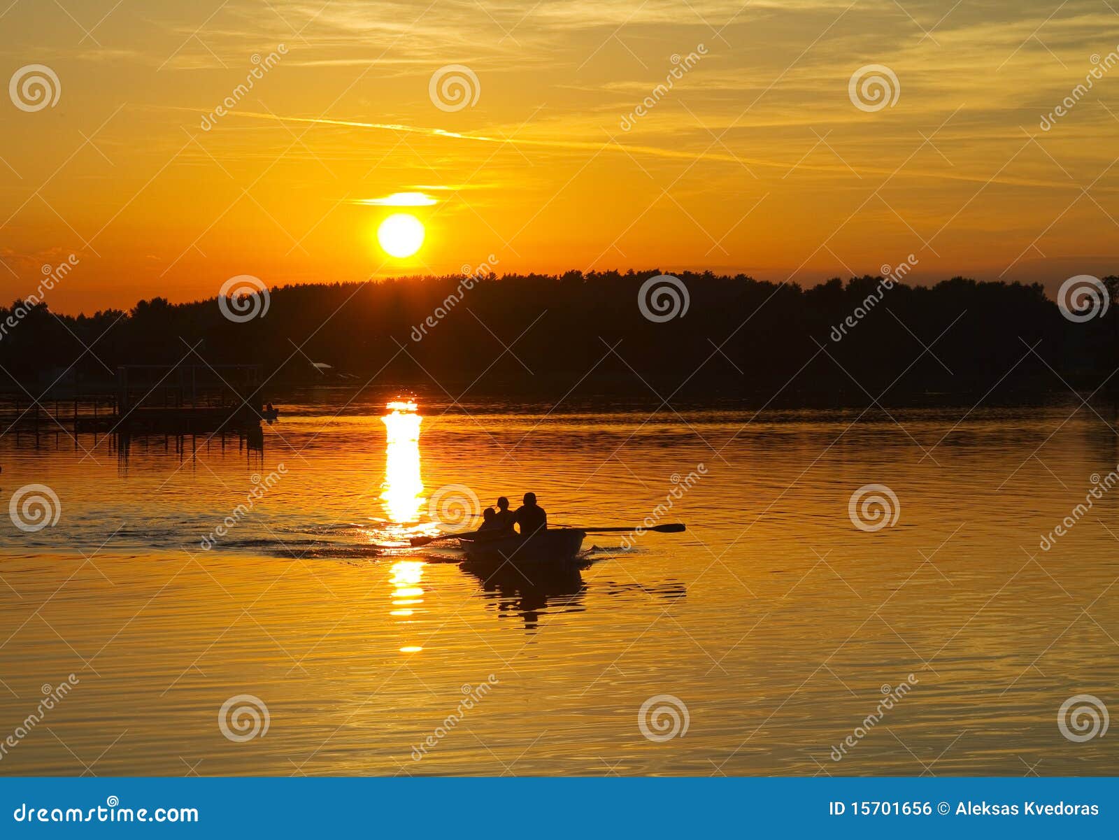 Sunset on the lake, boat stock photo. Image of travel - 15701656