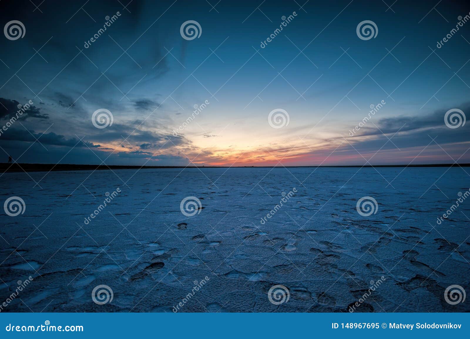 Sunset on the lake Elton stock image. Image of holiday - 148967695