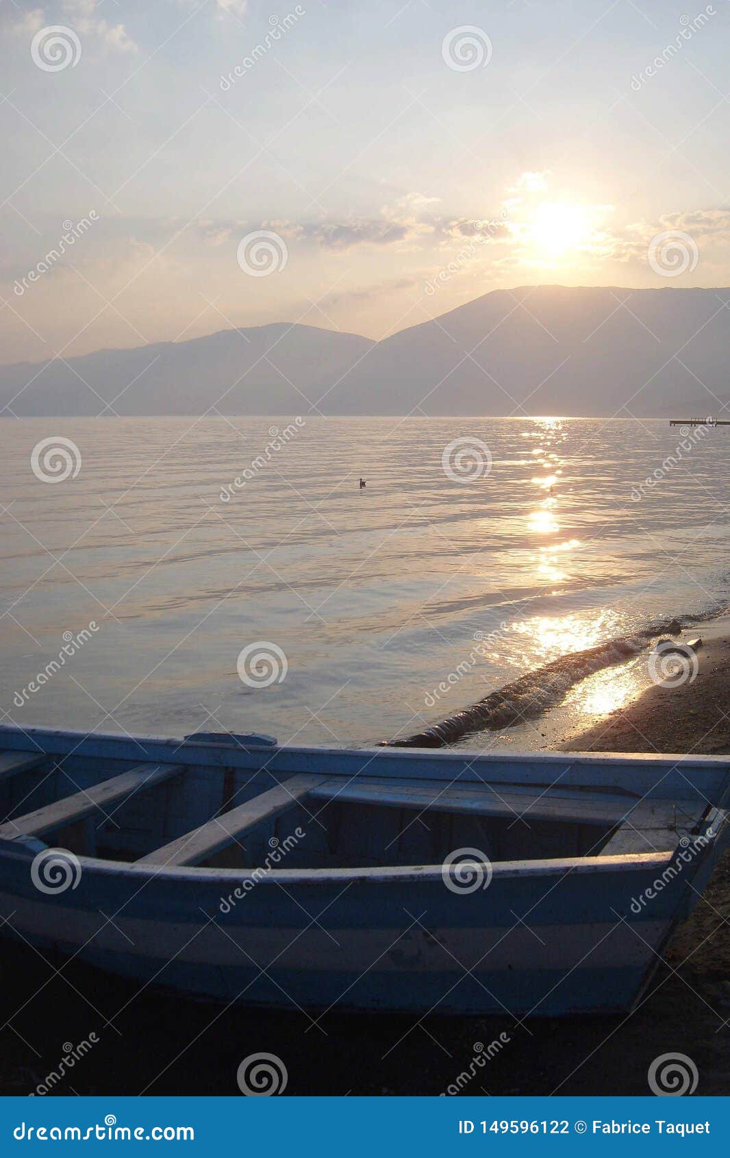 Sunset on the Lake Ohrid Albania Stock Photo - Image of ohrid, sunrise ...