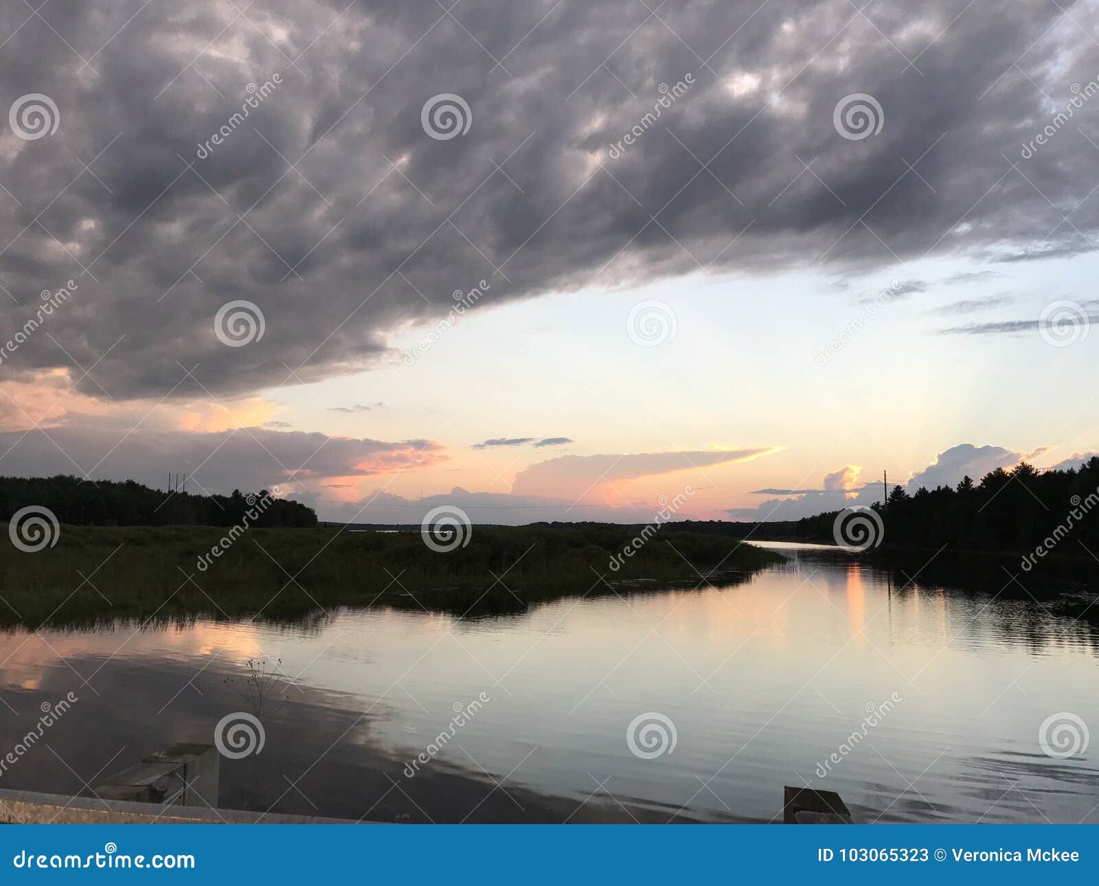 Sunset on the Lake stock image. Image of outside, dusk - 103065323